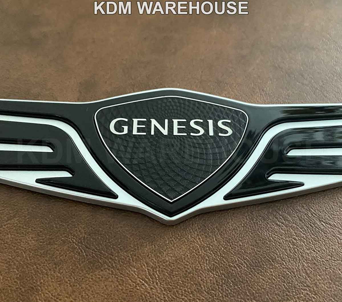 Glossy Black or Carbon Fiber Style Genesis Wing Badges and Emblems (Al ...