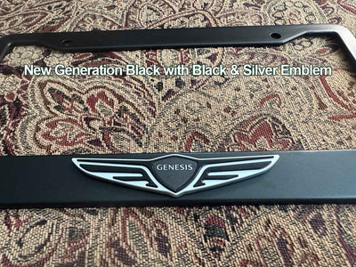 License Plate Frame in Stainless Steel with Wing Emblem for Genesis ...