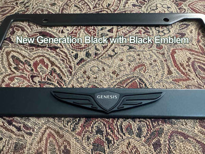 License Plate Frame in Stainless Steel with Wing Emblem for Genesis ...