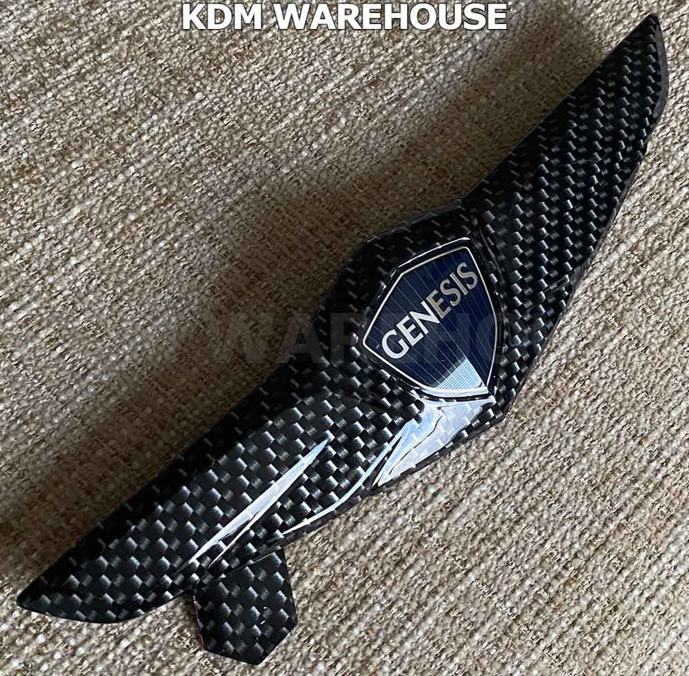 Glossy Black or Carbon Fiber Style Genesis Wing Badges and Emblems (Al ...
