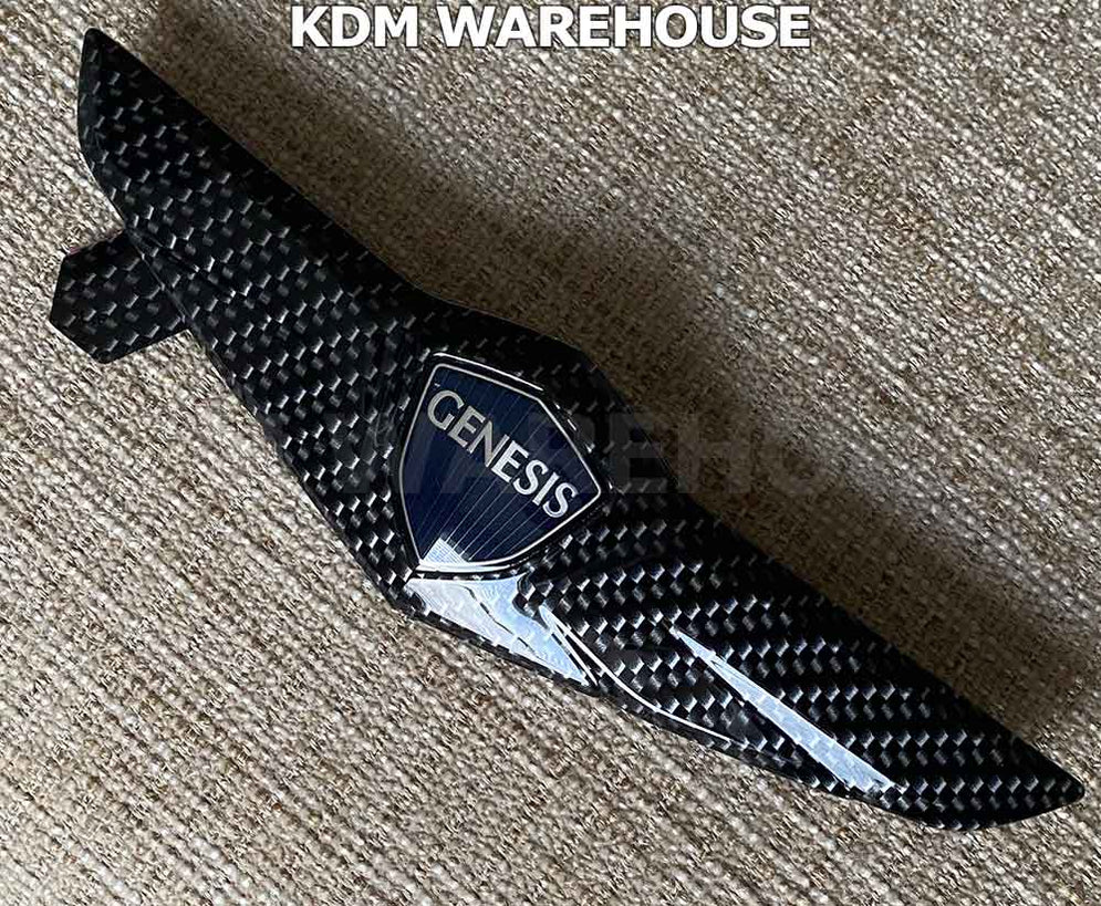 Glossy Black or Carbon Fiber Style Genesis Wing Badges and Emblems (Al ...