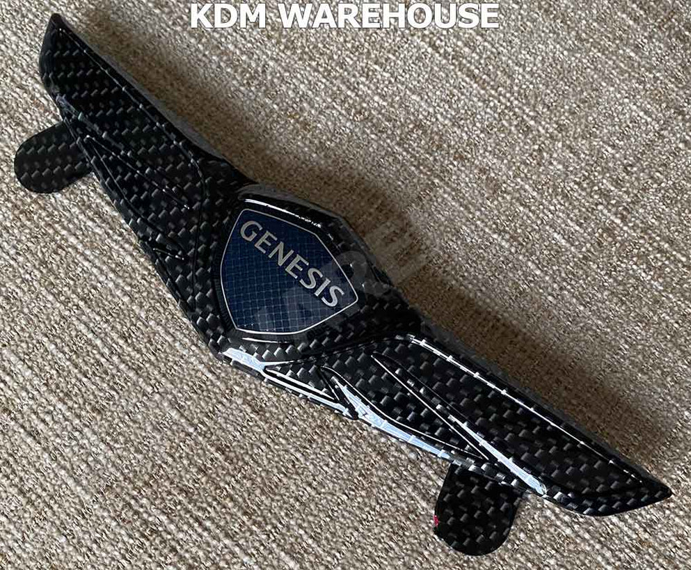Glossy Black or Carbon Fiber Style Genesis Wing Badges and Emblems (Al ...