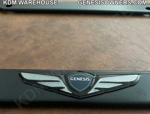 License Plate Frame in Stainless Steel with Wing Emblem for Genesis ...