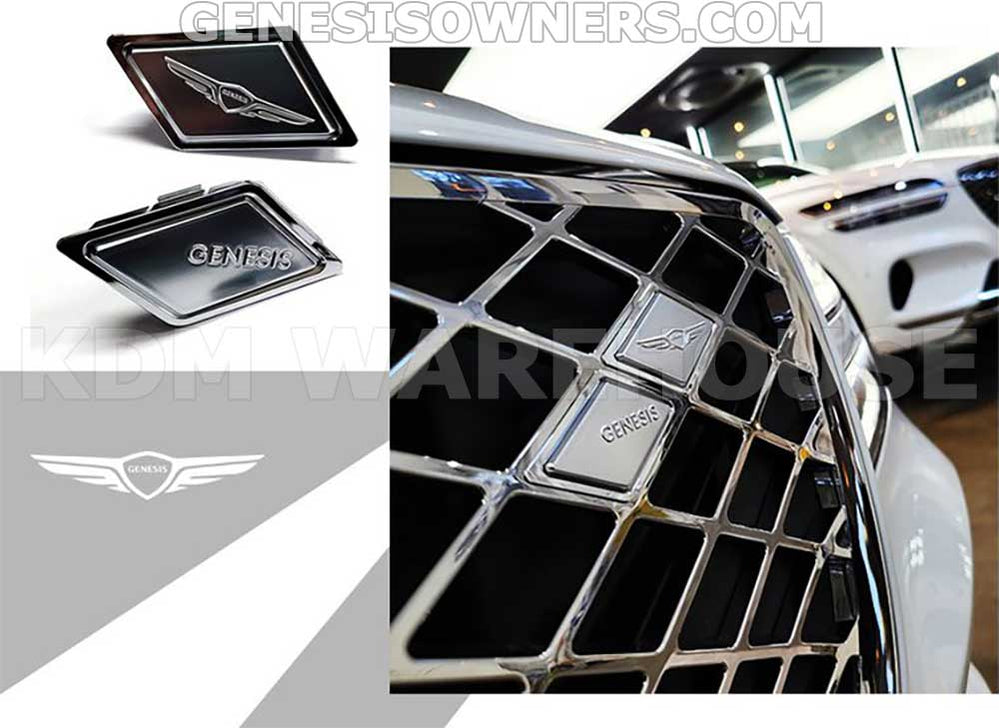 2021+ Genesis G80 Grille Badge Emblem Set — KDM Warehouse