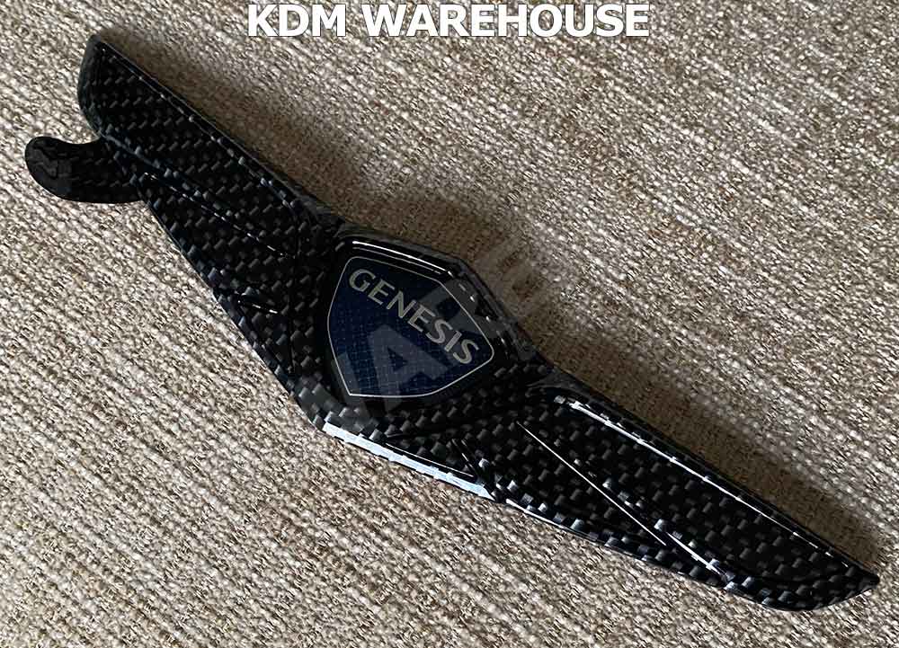 Glossy Black or Carbon Fiber Style Genesis Wing Badges and Emblems (Al ...
