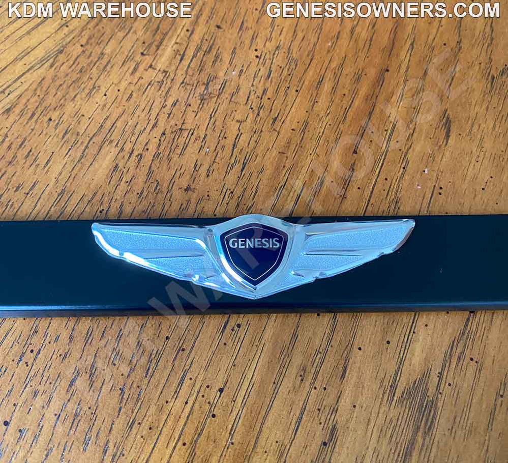 License Plate Frame in Stainless Steel with Wing Emblem for Genesis ...