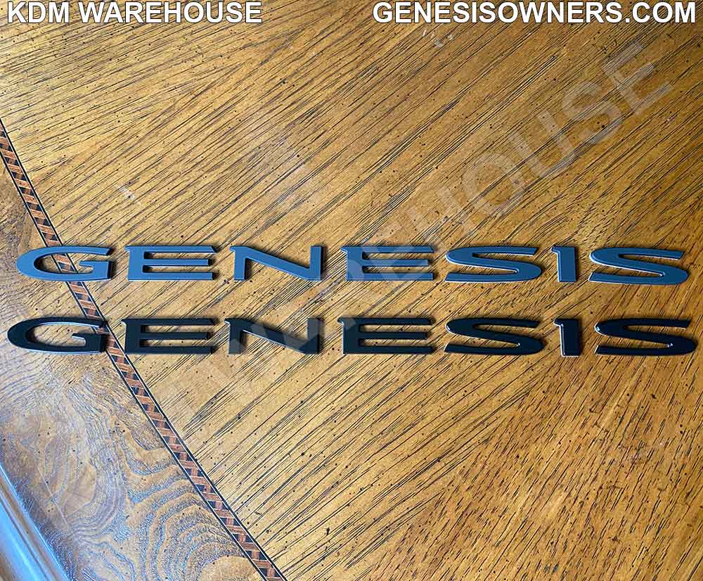Black Genesis Text Badge Emblems G70, G80, GV70, GV80 — KDM Warehouse