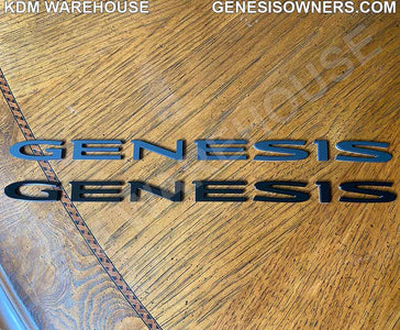 Black Genesis Text Badge Emblems G70, G80, GV70, GV80 — KDM Warehouse
