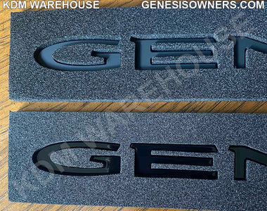 Black Genesis Text Badge Emblems G70, G80, GV70, GV80 — KDM Warehouse